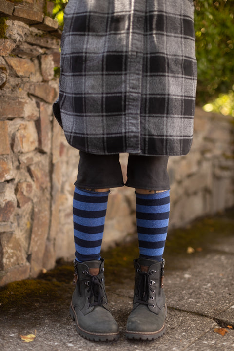 Roll Top Striped Knee High Socks – Sock Dreams