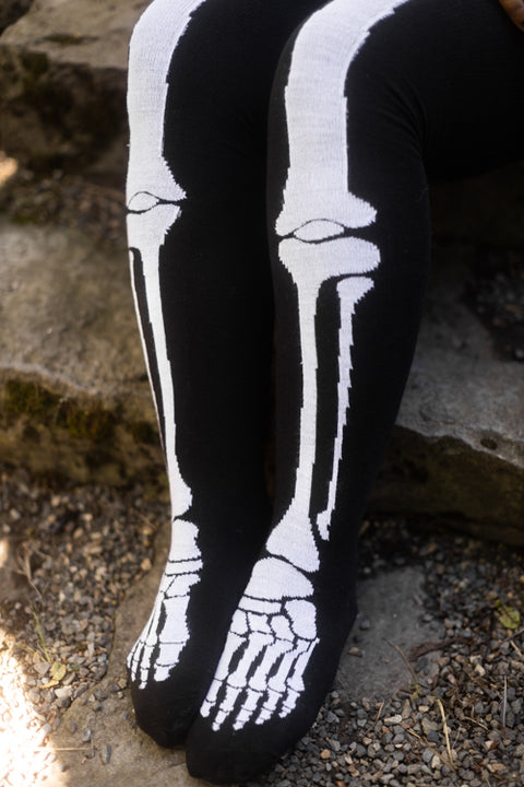 Longer Skeleton Thigh High – Sock Dreams