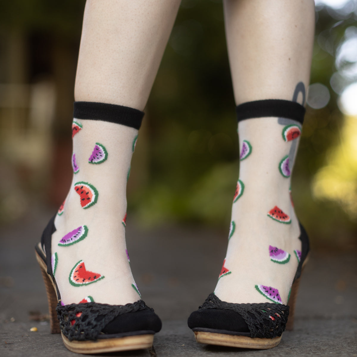 Watermelon Clear Crew – Sock Dreams
