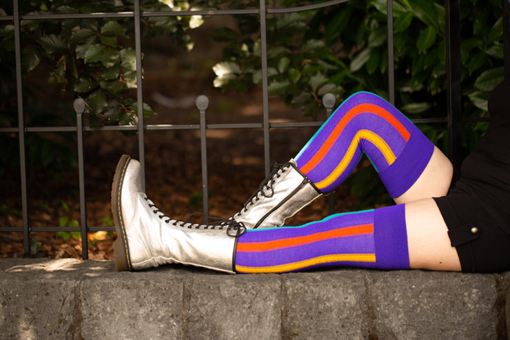 Thigh's the Limit Vertical Striped Socks – Sock Dreams