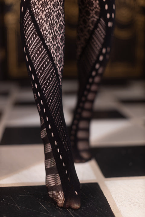 Melange of Patterns Net Tights – Sock Dreams