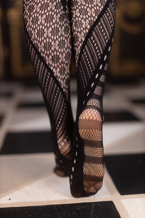 Melange of Patterns Net Tights – Sock Dreams