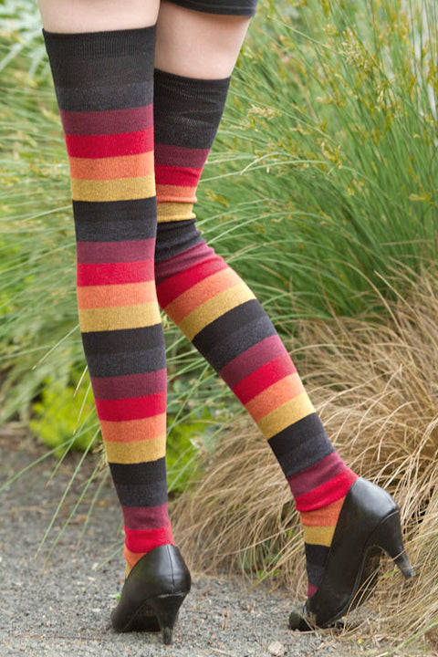 Extraordinarily Longer Elemental Stripe Socks – Sock Dreams