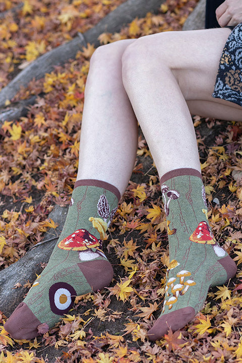 Forest Mushrooms Crew – Sock Dreams